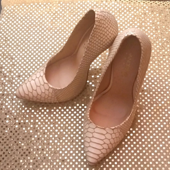 ANDREA FENZI | Shoes | Andrea Ivory Snake Skin Sz 6 Heels | Poshmark